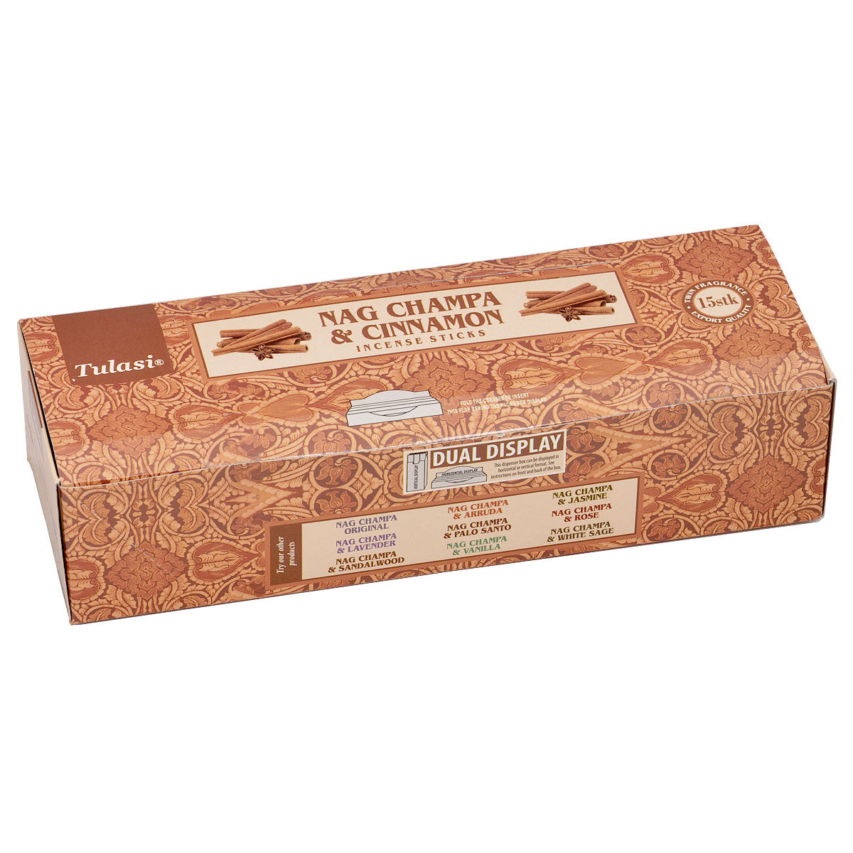 TULASI Indian Incense Stick Type Hexa Hexagonal NAG CHAMPA & CINNA